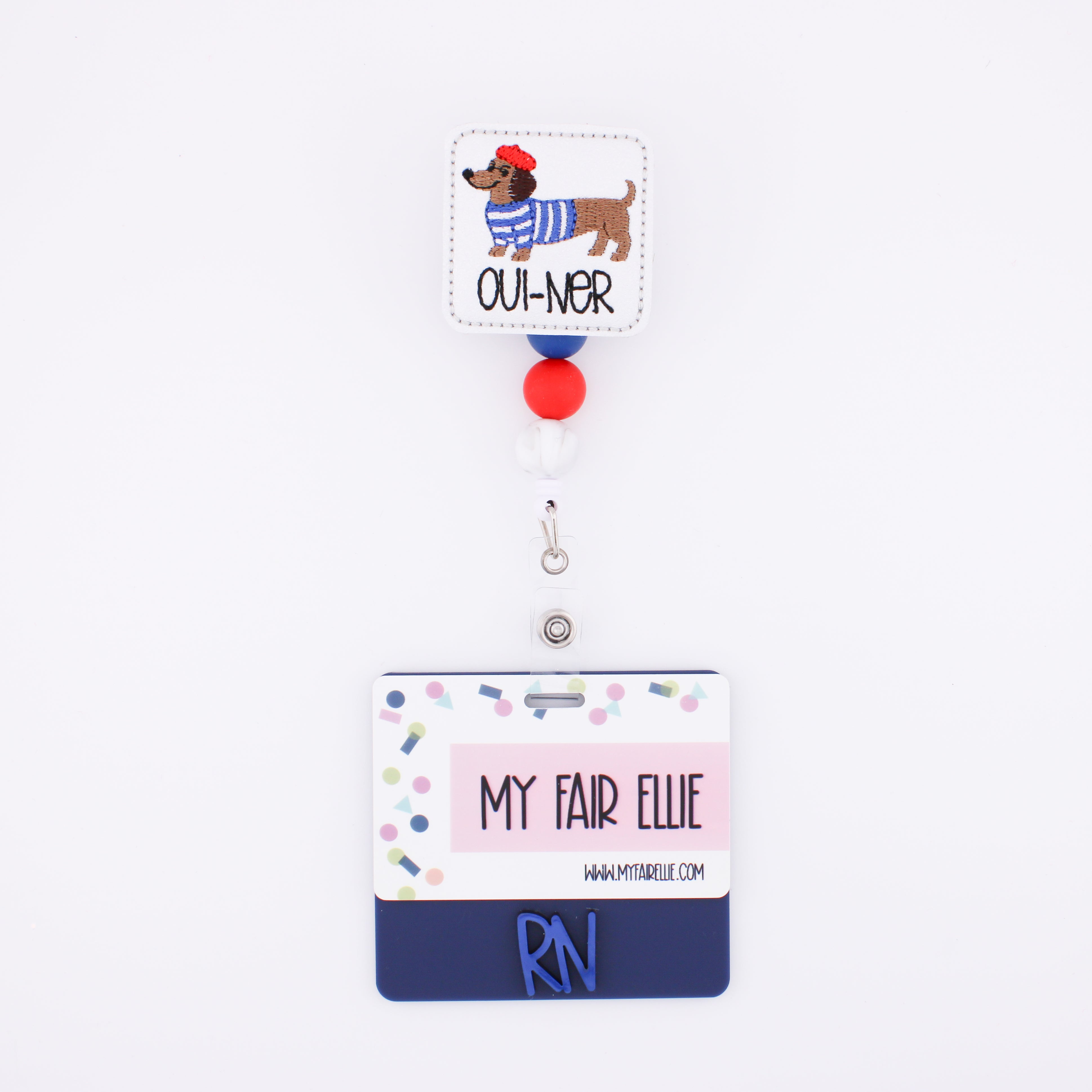 Oui-Ner // French Wiener Dog // Badge Buddy – My Fair Ellie