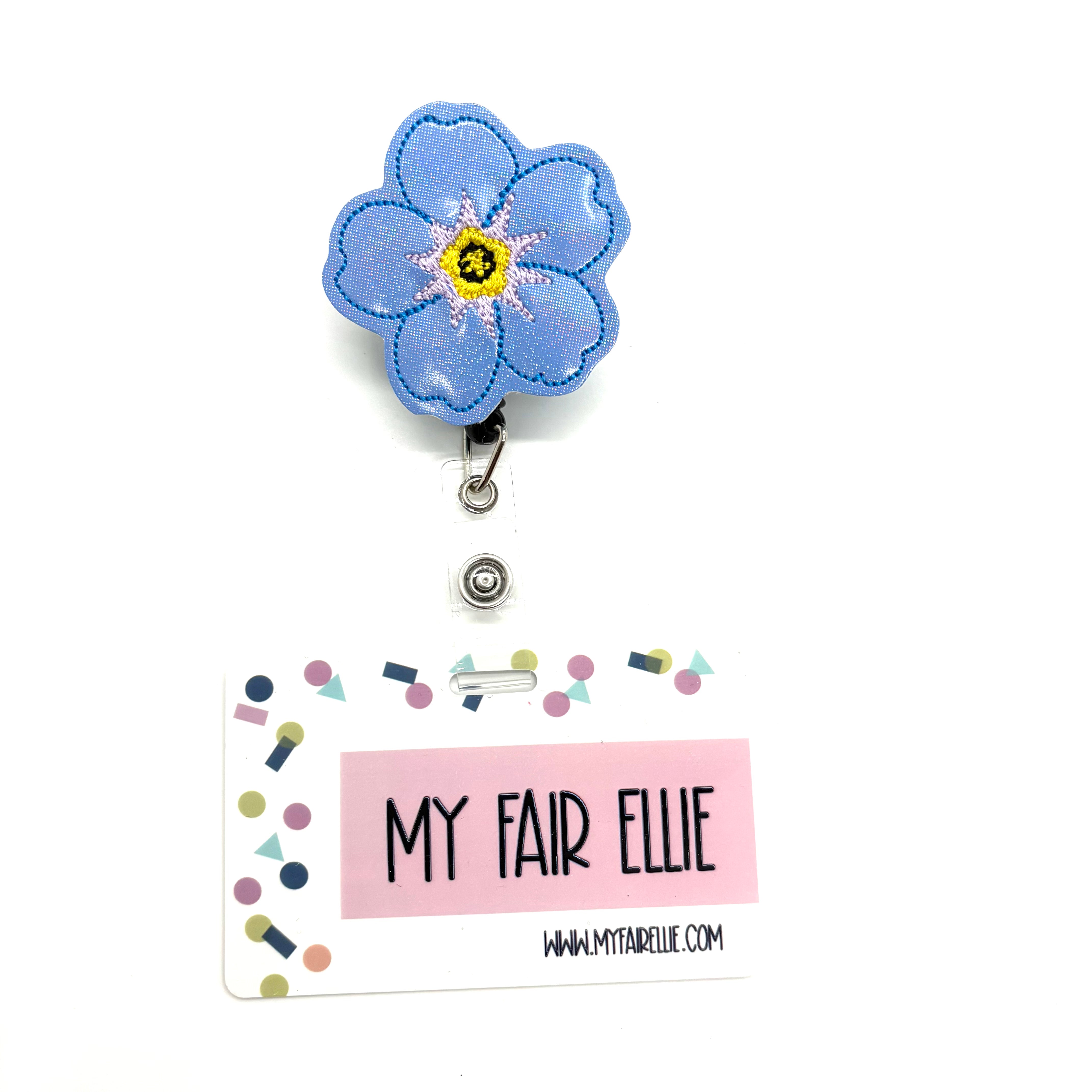 Blue Flower // Forget Me Not // Badge Buddy – My Fair Ellie