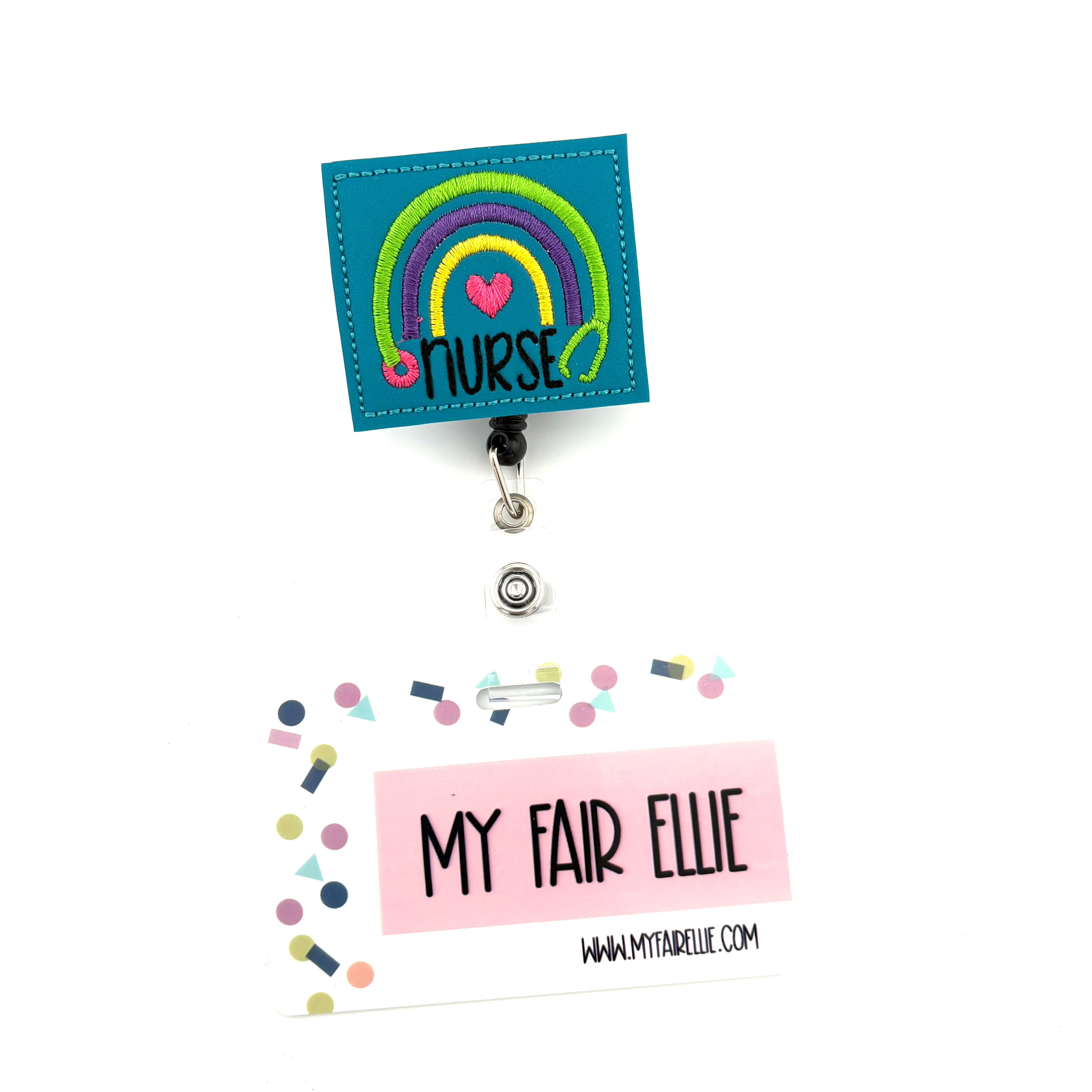 Nurse Stethoscope Rainbow // Badge Buddy – My Fair Ellie