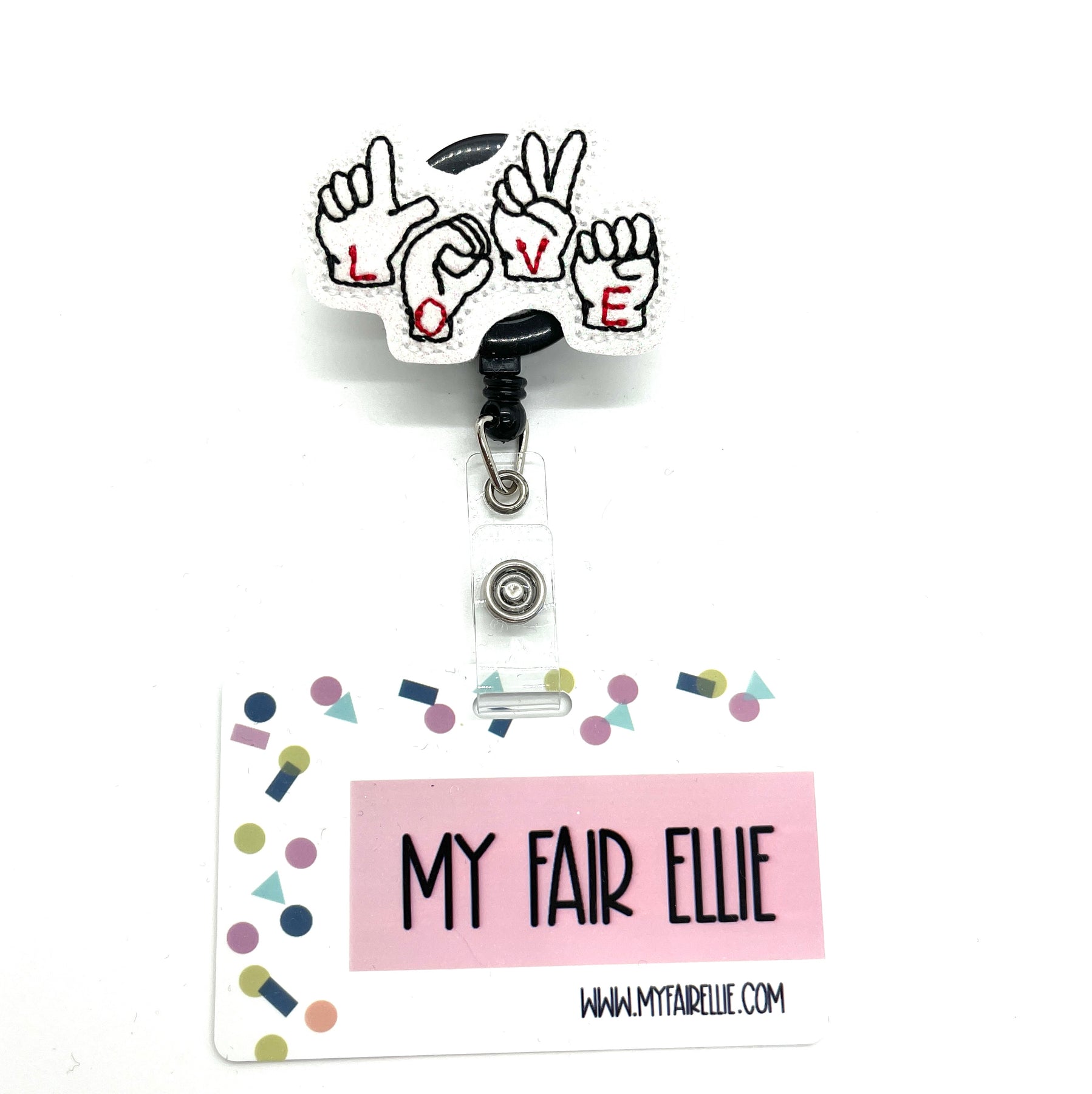 LOVE // Sign Language // Badge Buddy – My Fair Ellie