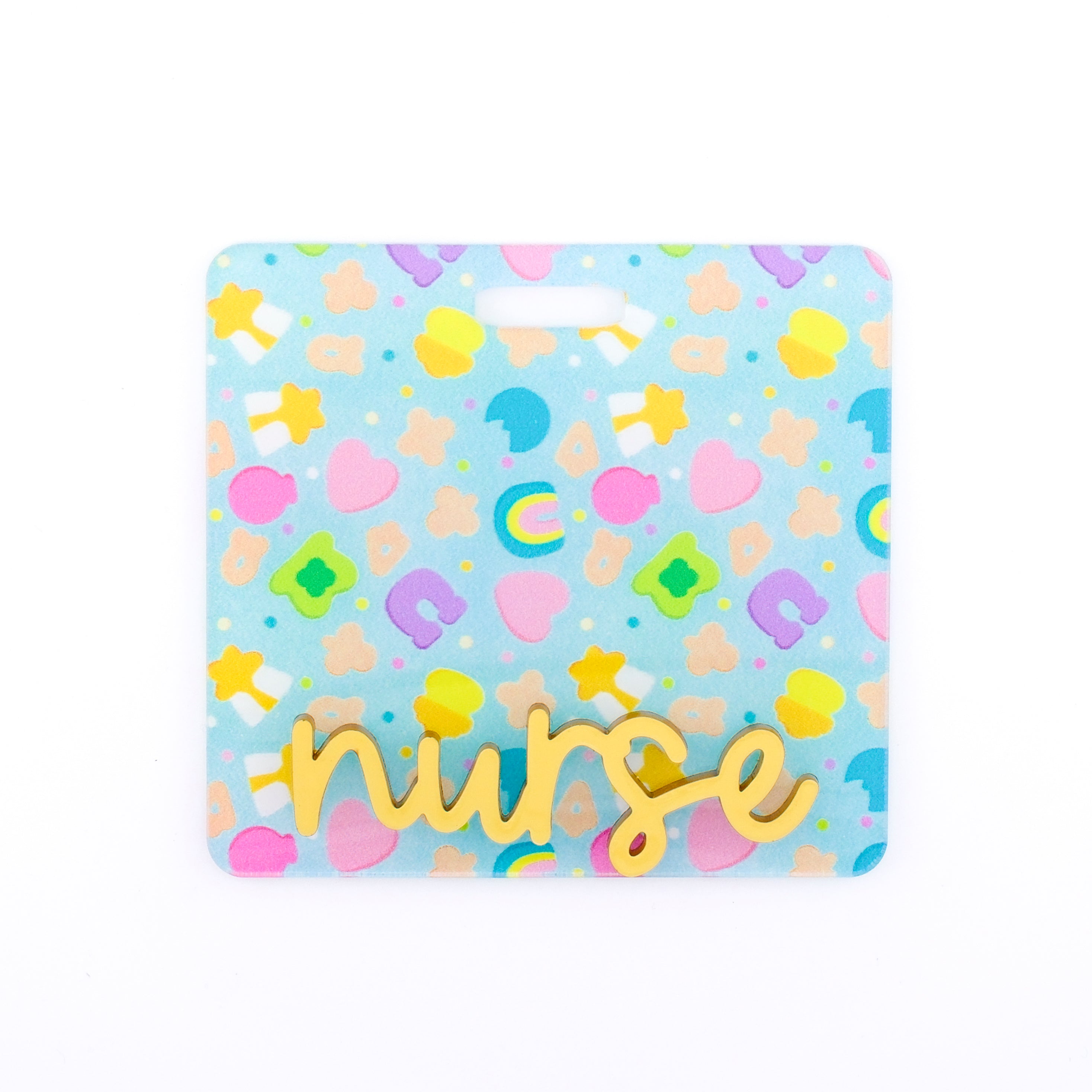Charm Cereal with Gold Cake Pop Text // Badge Backer // 2-4 Week Turna ...