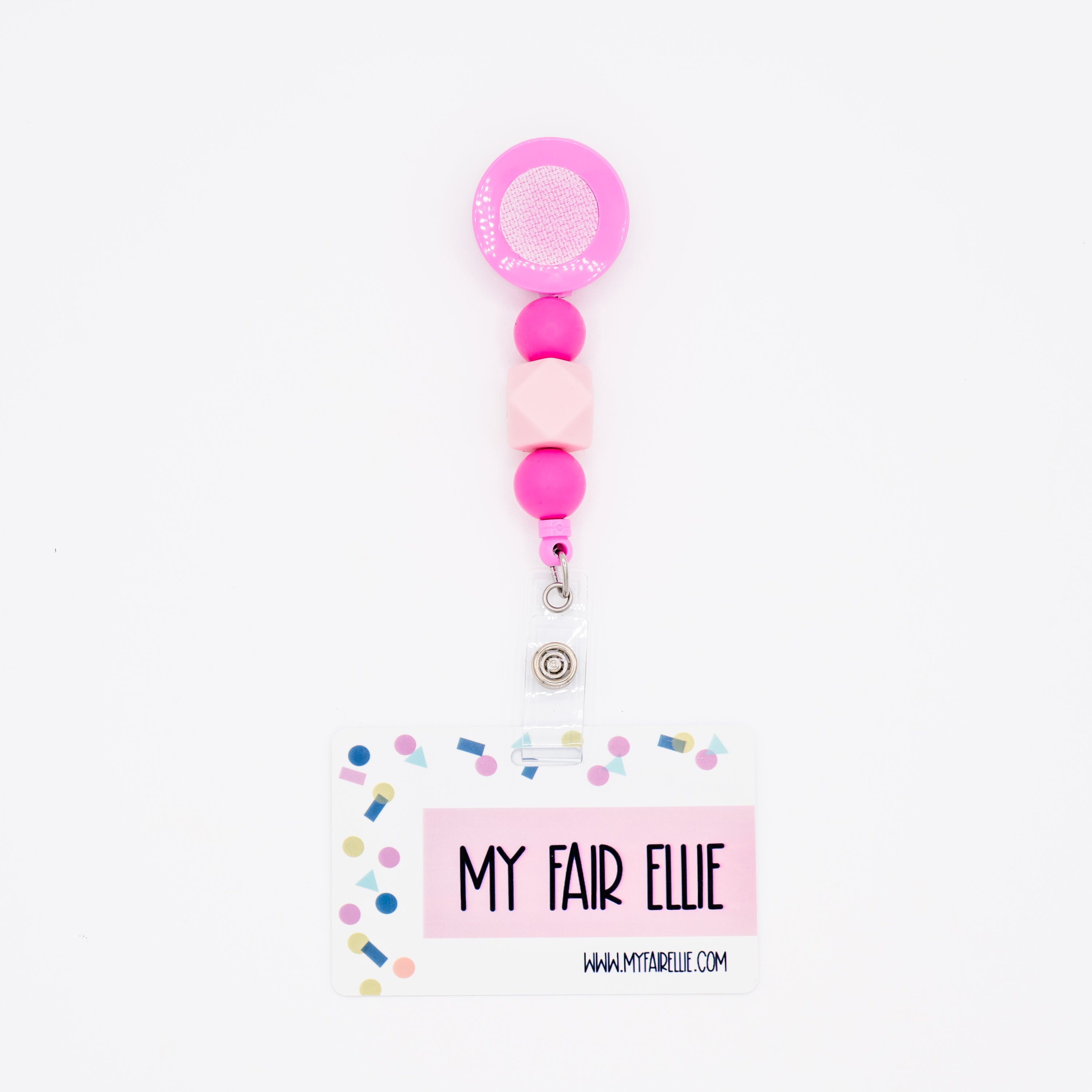 Hot Pink Round/Blush Geo/Hot Pink Round Silicone Bead Reel ONLY! // Pi ...