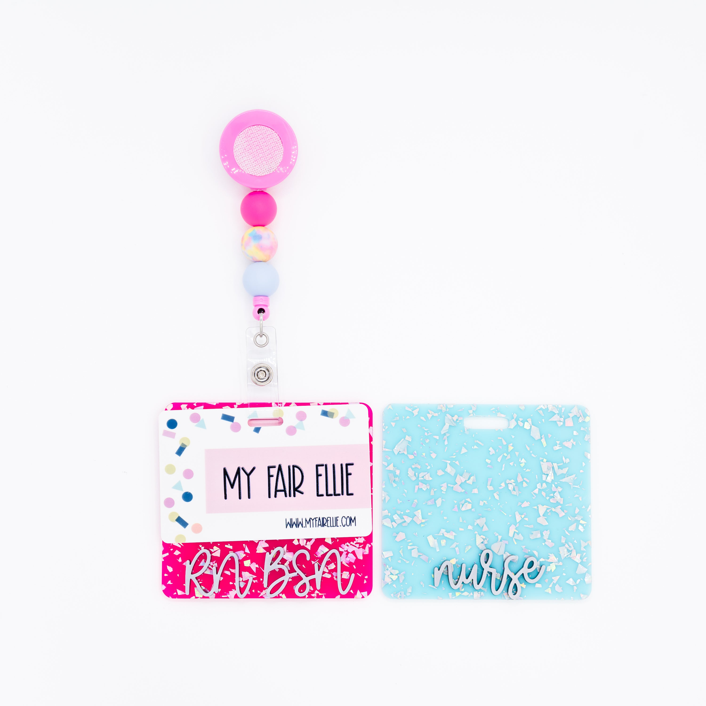 Solid Flake Series w/ Script Text // Badge Backer // 2-4 Week Turnarou ...