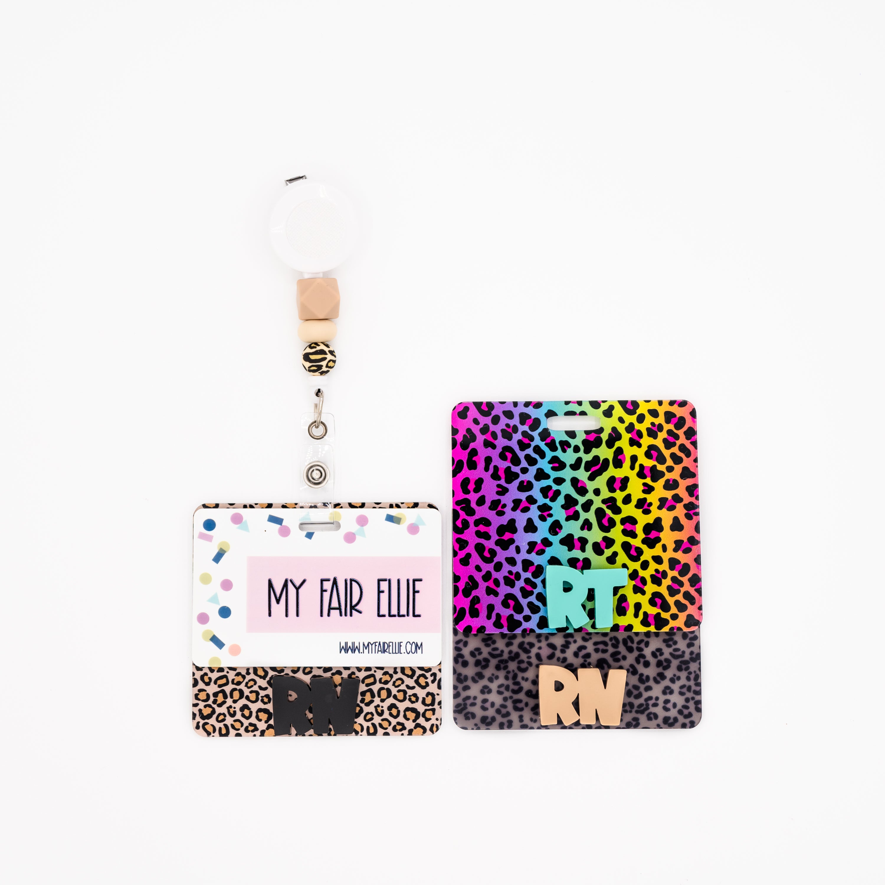 Leopard Series w/ Joyful Text // Badge Backer // 2-4 Week Turnaround T ...