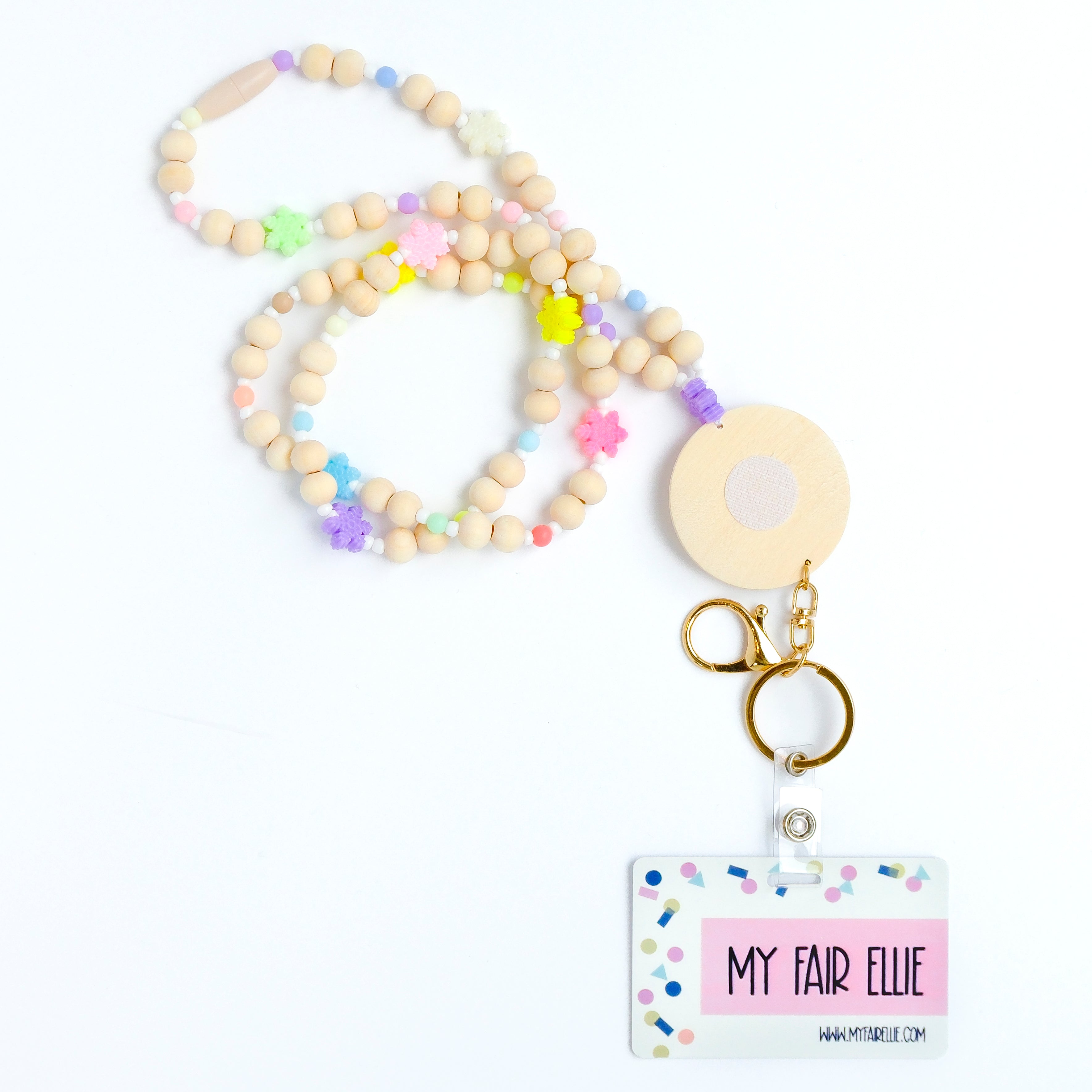 Snowflake Bead Lanyard // Badge Buddy Base – My Fair Ellie