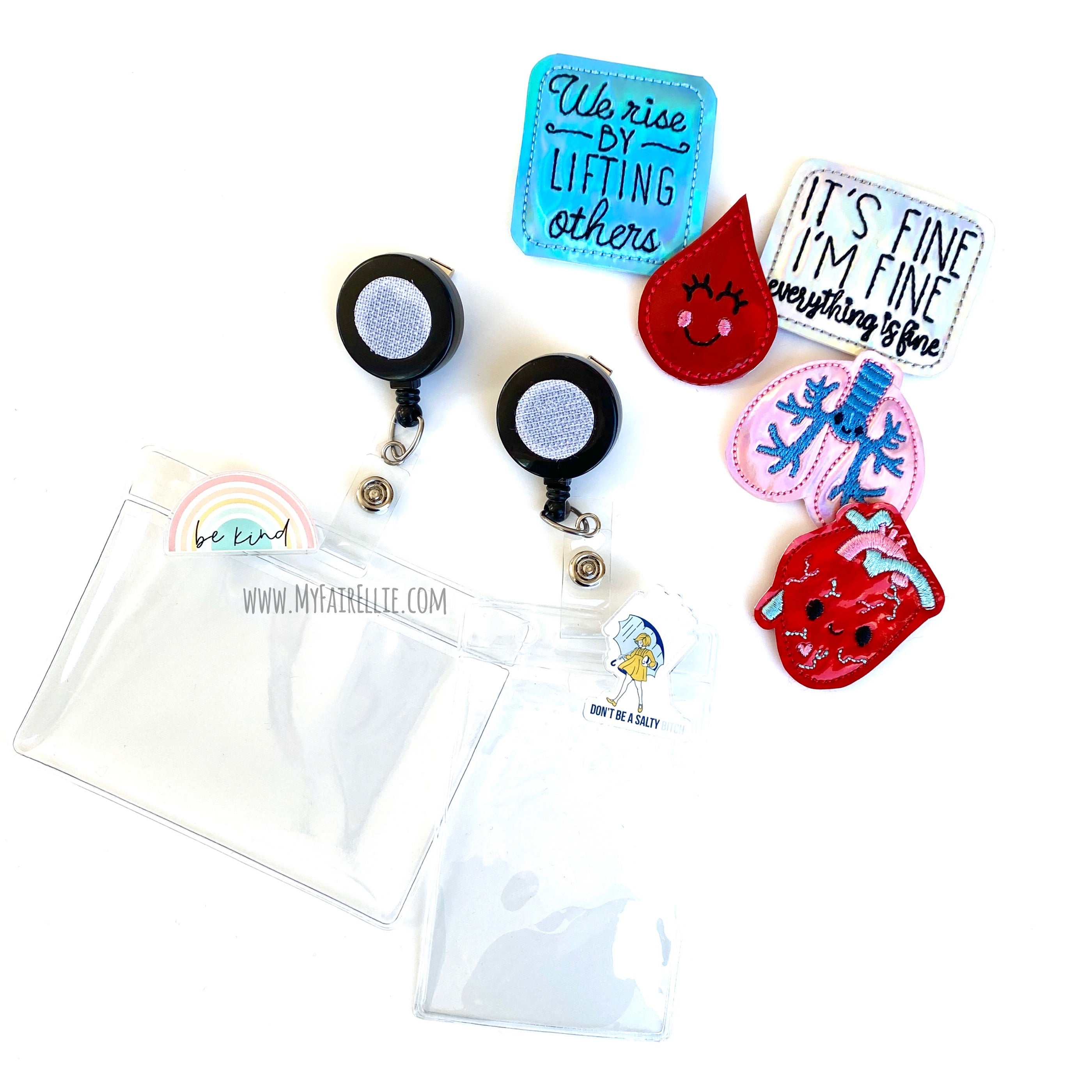 ID Badge Clear Sleeve // ID Pocket // Badge Protector // Pin Sleeve ...